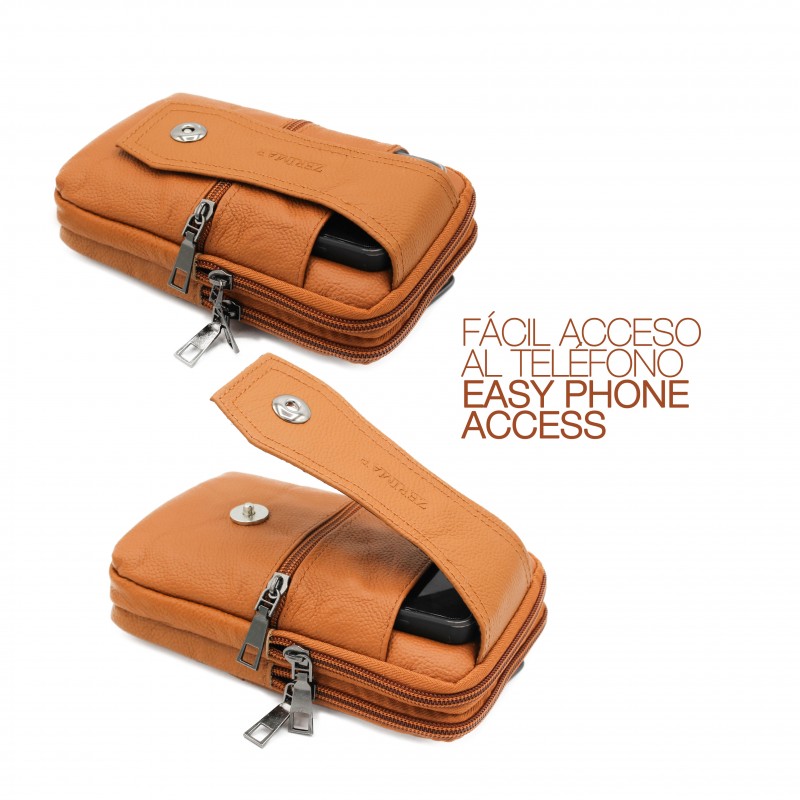 Bolso bandolera de piel modelo PLOKE 18x11x5 cm